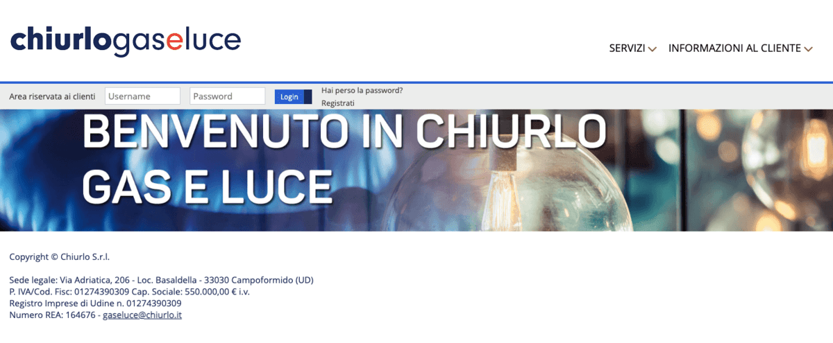 Chiurlo Gas e Luce: Opinioni, Area Clienti, Login, Bolletta